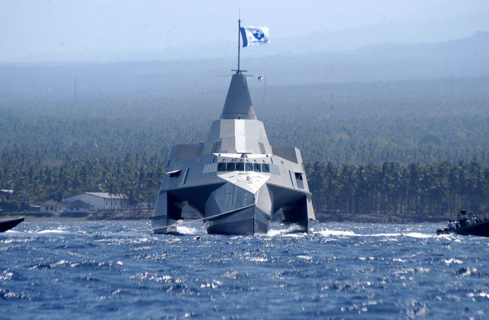 Launching of New 63 m Carbon Fibre Trimaran for the Indonesian Navy