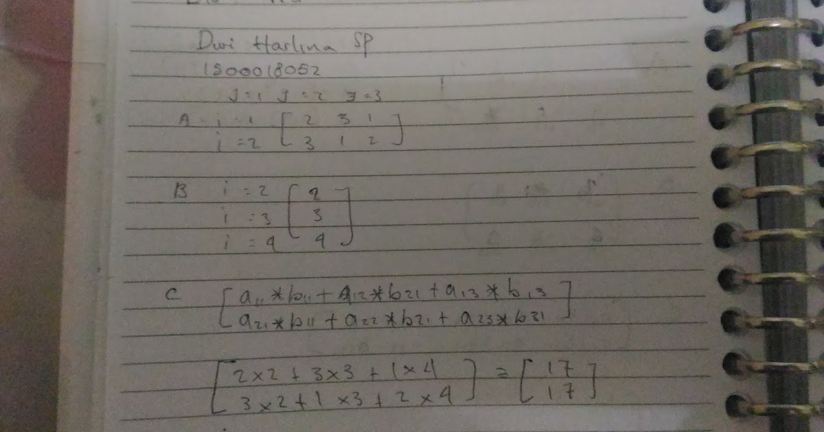 S A K A: Perkalian Matriks 2x3 Dengan Vektor 3