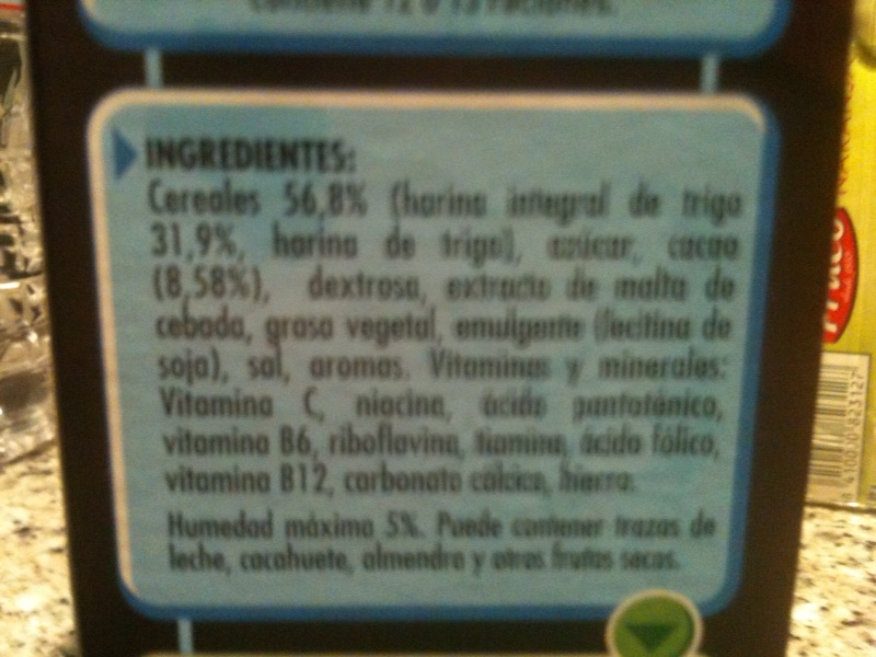 Alergia a la Soja: Cereales Chocapic (NESTLE): CON Soja