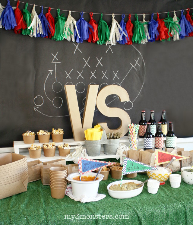 My 3 Monsters: ENTERTAINING || Super Snack Showdown Football Party