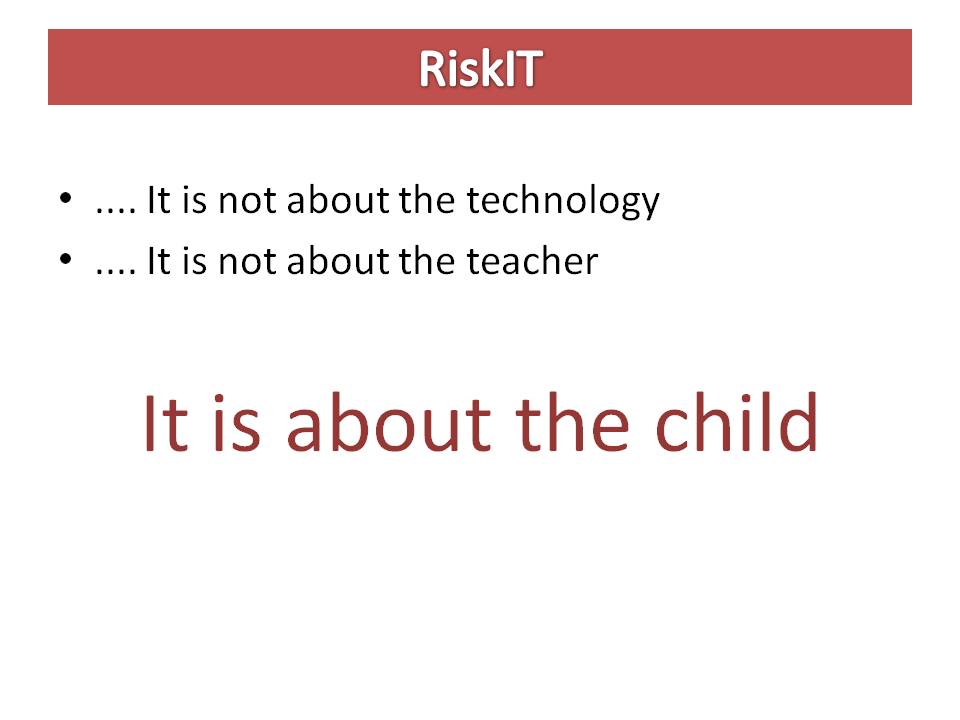 Creative Ideas in teaching through ICT: Risk IT week