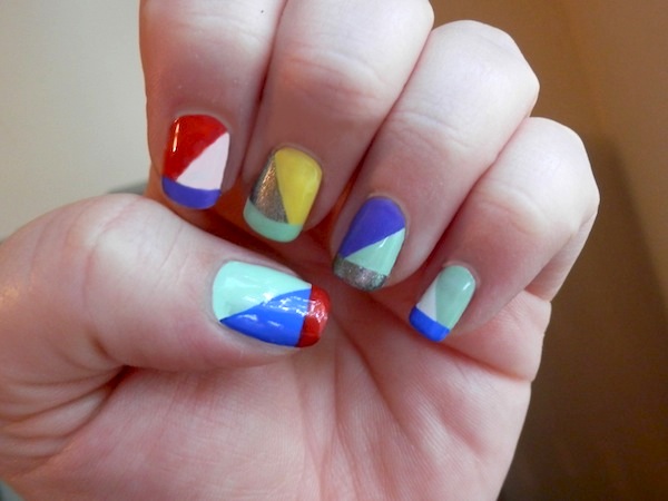 BEAUTY: Geometric Nails Tutorial | Neon Rattail