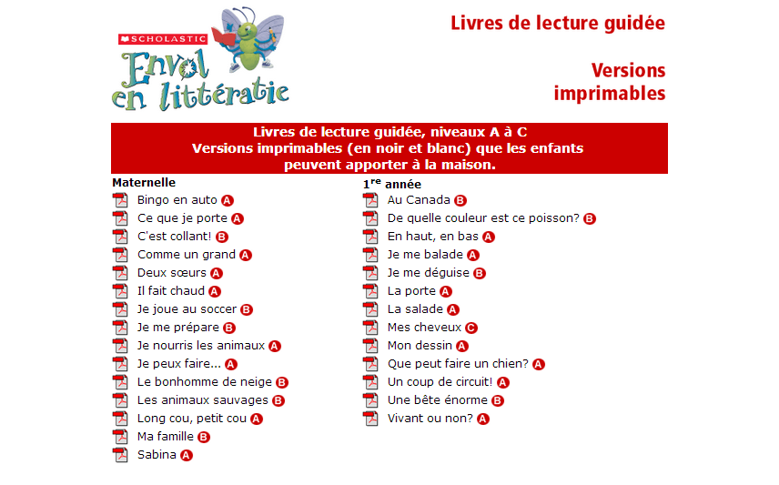 Free printable French books - Primary French Immersion Resources