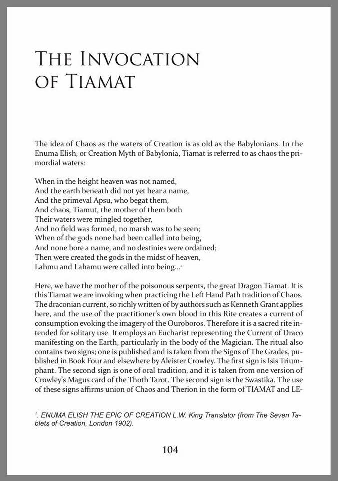 My Little Occult Shop: Lecture: the Invocation and day of Tiamat