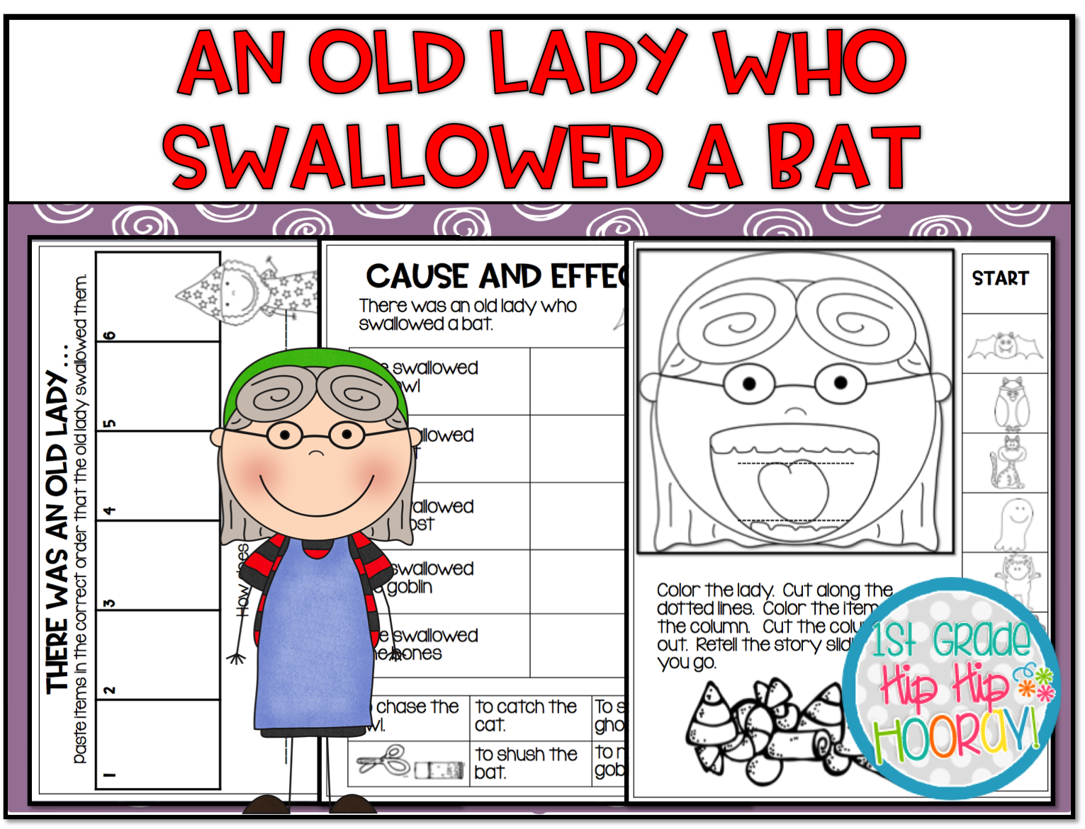 1st Grade Hip Hip Hooray!: The Old Lady Who Swallowed a Bat