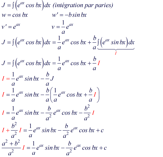 Démonstration d'une FORMULE IMPORTANTE Important formula part (A). int ...