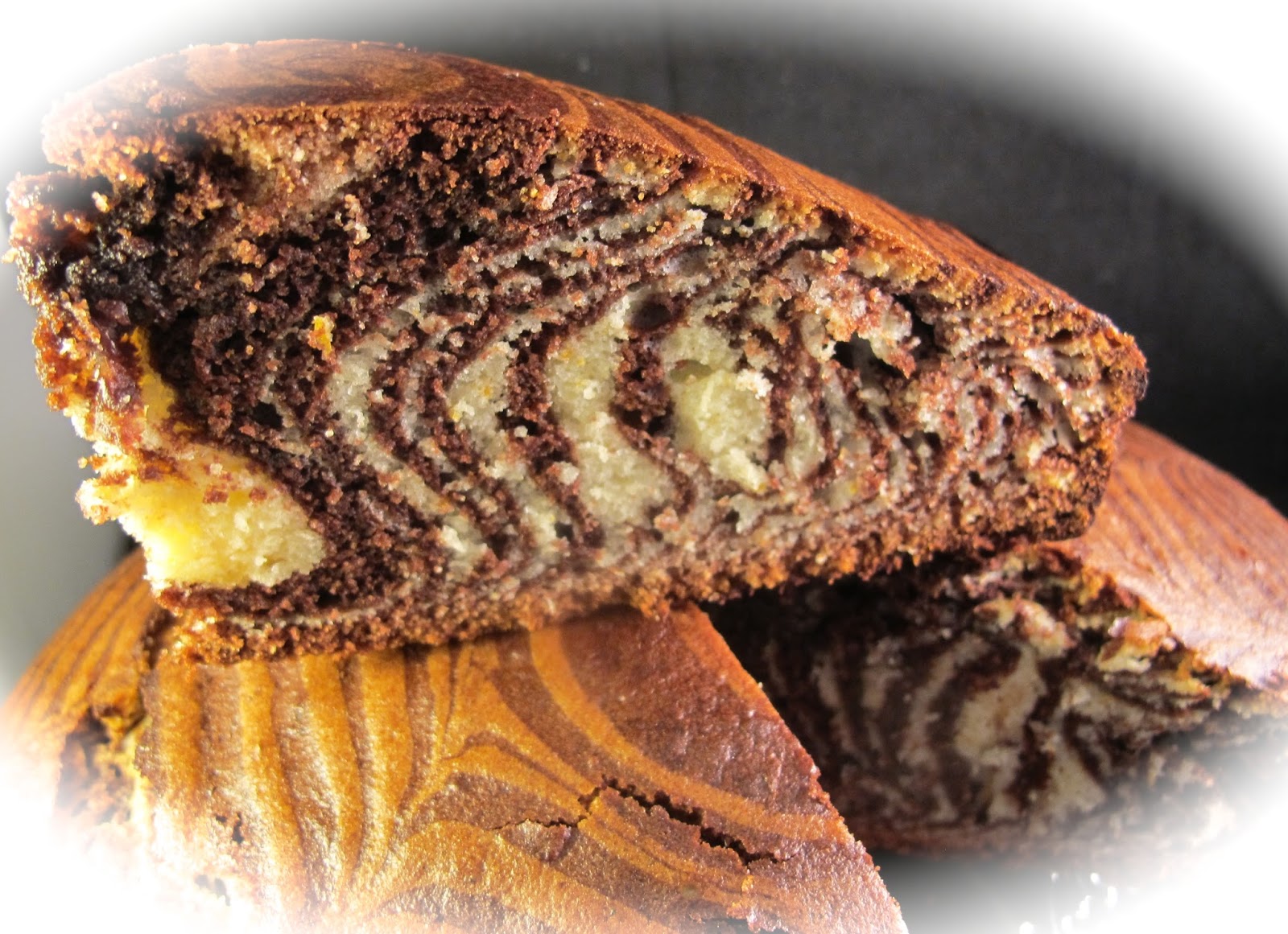Gâteau zébré au chocolat
