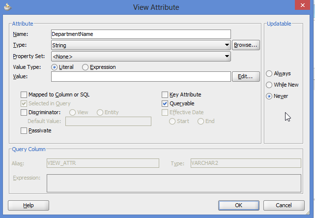 ADF Specialists Blog: ADF: Searching with ID while displaying Name in Query Panel
