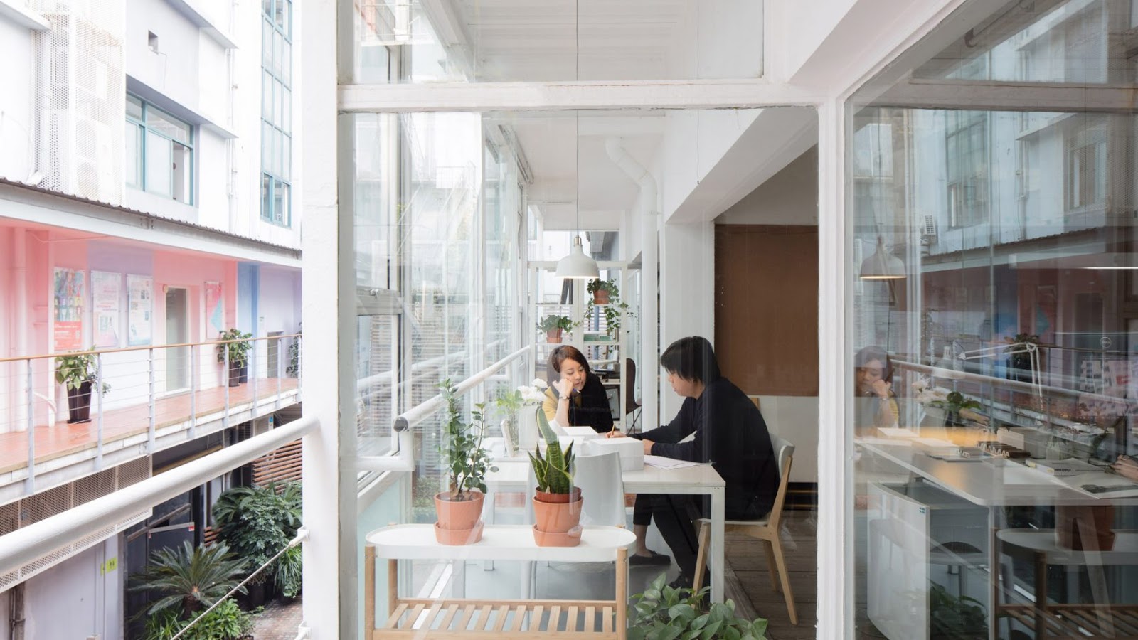 Shanghai Noon. Inside of architecture studios based in Shanghai