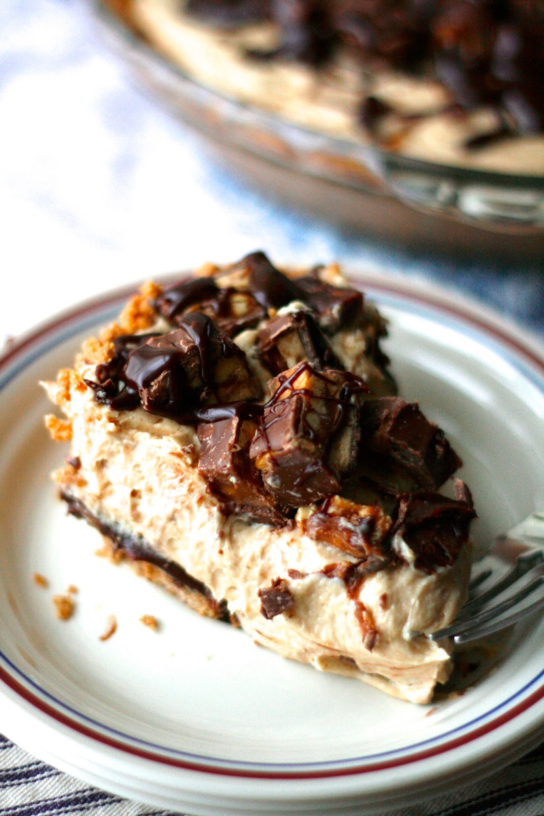 Indigo Scones: Black Bottom Peanut Butter Snickers Pie