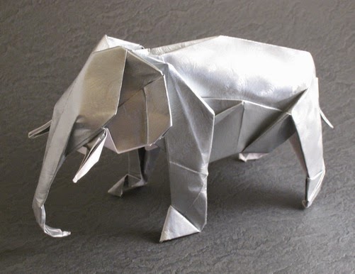 origami elephant ~ easy origami instructions for kids crafts