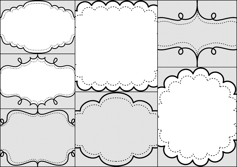 Free Printable Black and White Frames. | Oh My First Communion!