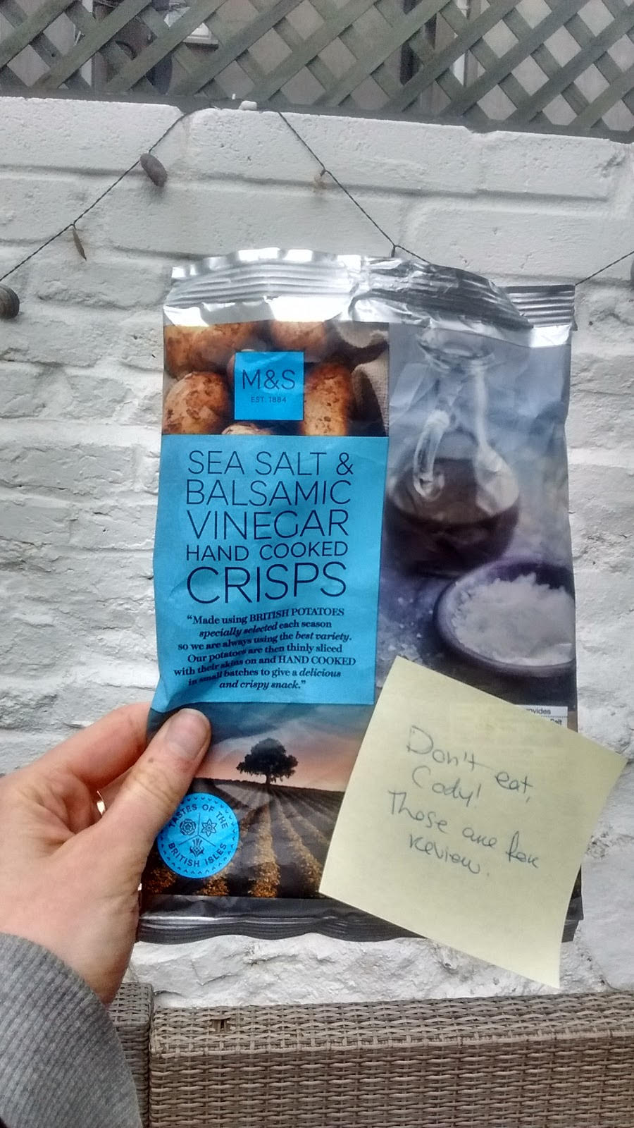 A Blog About Crisps: Packet #96 - M&S Sea Salt & Balsamic Vinegar Hand ...