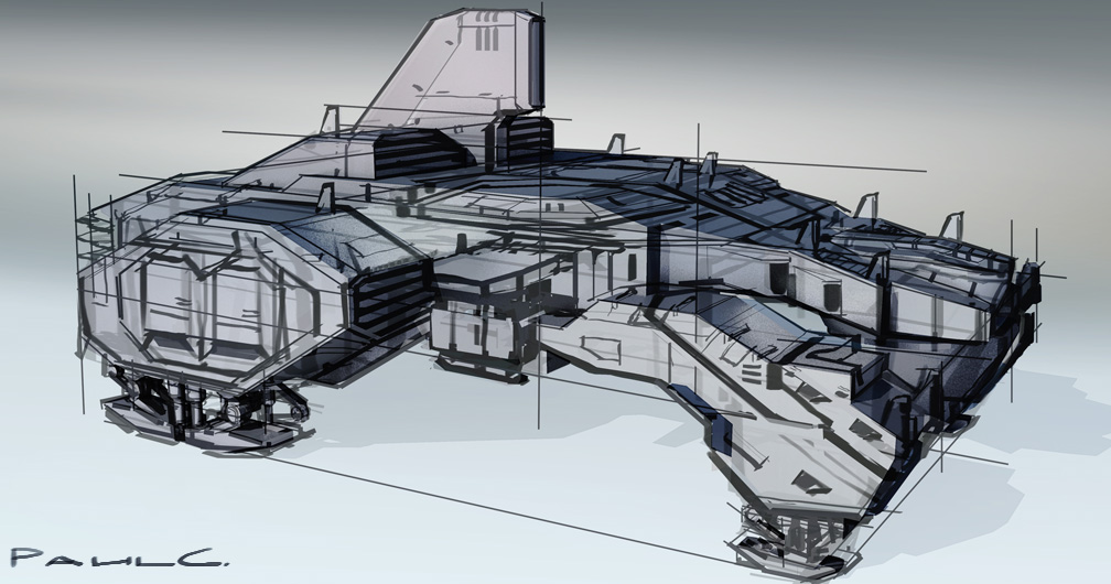 Paul Christopher's Concept Blog: Concept Ship Sketch