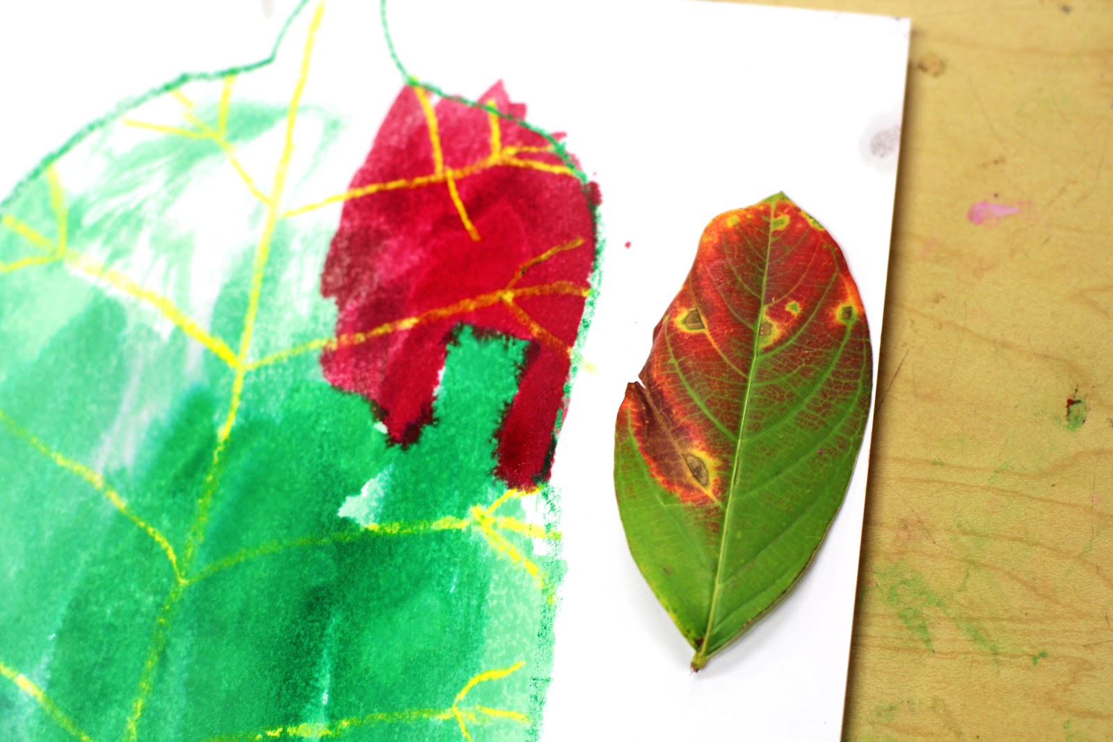 smART Class: Fall Leaves Crayon Resist Paintings