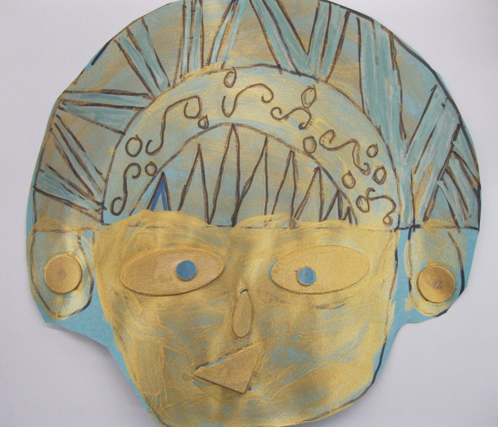 Color, collage, and much more: Incan Inti Masks
