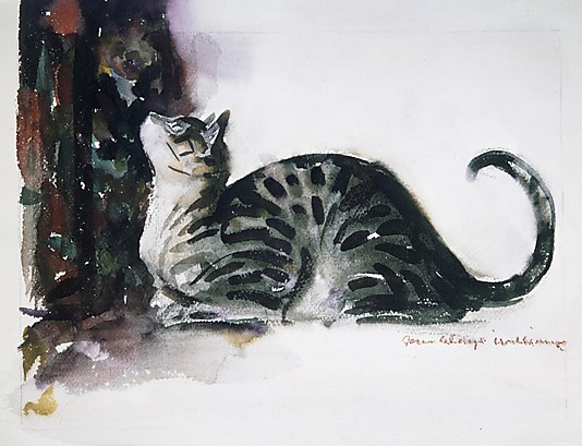 Mister Tristan: Cats in Art: The Watchful Cat (Williams)