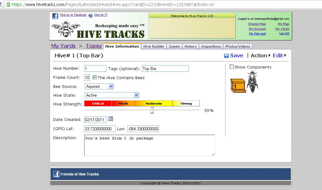 Linda's Bees: Hive Tracks - a Great Program for Keeping Bee Records
