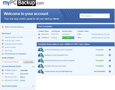 KD7LRJ Blog: MyPcBackup and "unlimited" storage