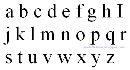 Model Tulisan: Model Tulisan Times New Roman