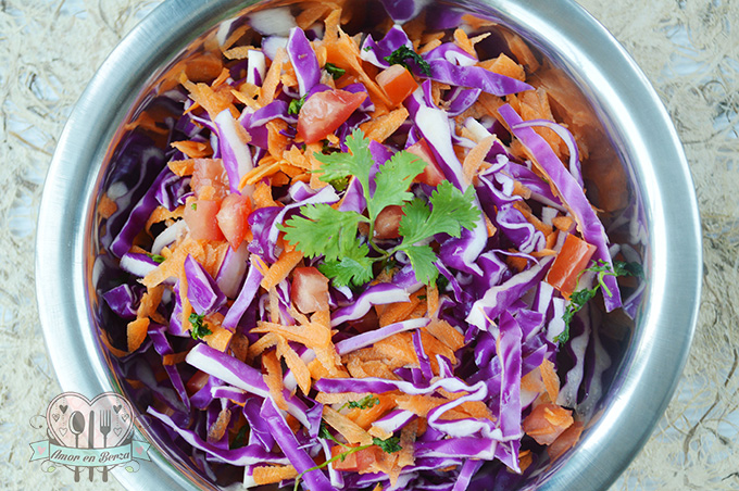 Ensalada de col morada y zanahoria - El Blog de Amor en Berza