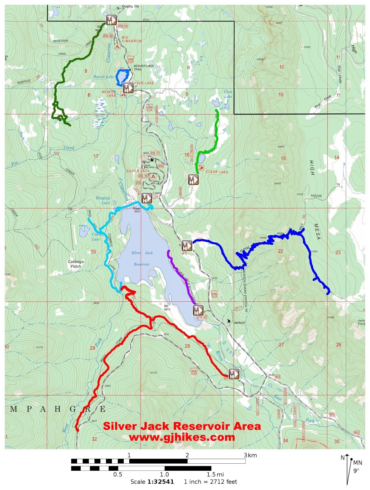 gjhikes.com: Silver Jack Shoreline Trail