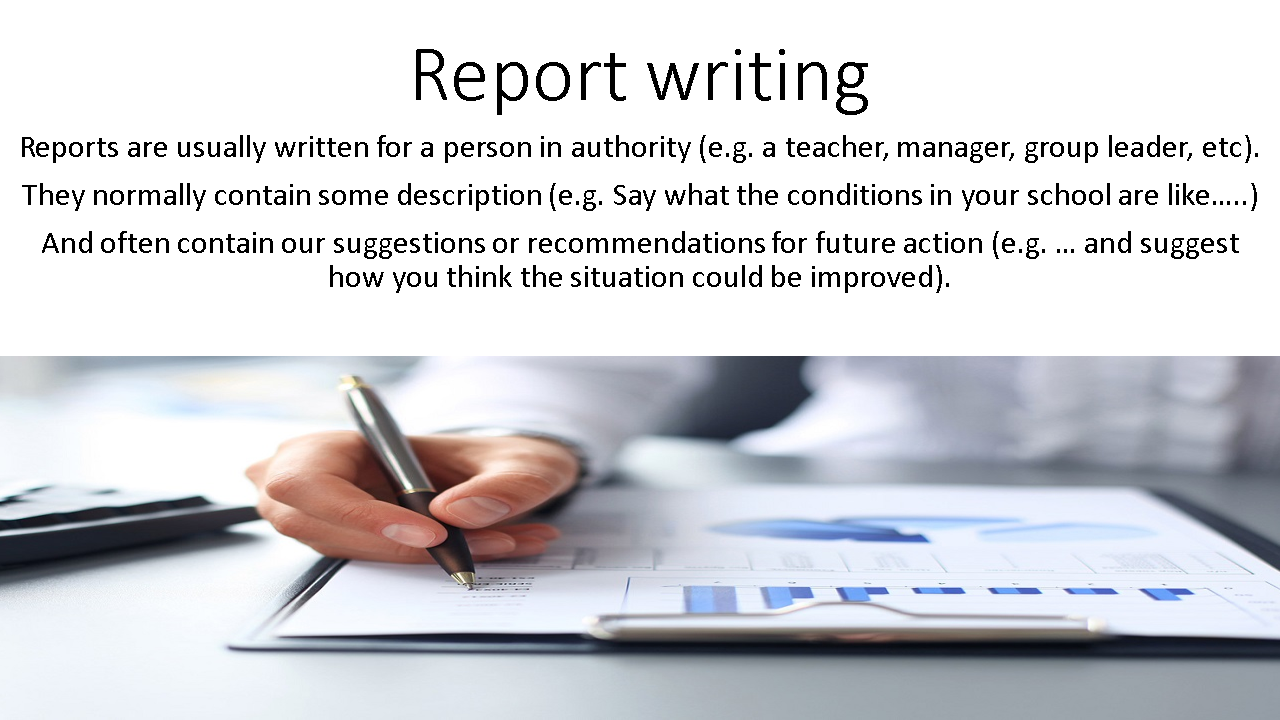 Grade 12: report writing