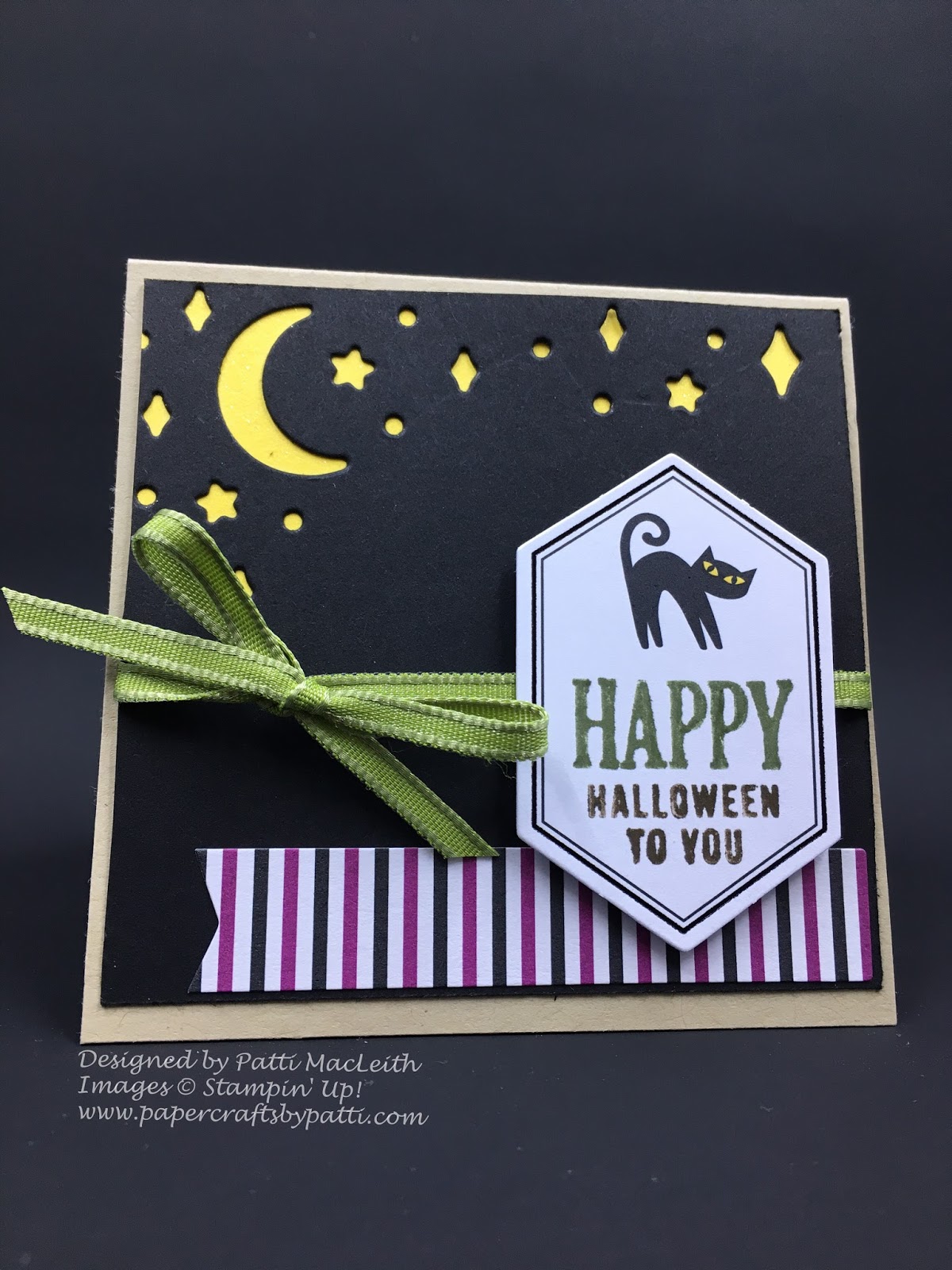 Papercrafts by Patti: Halloween Note - Not Too Scary!