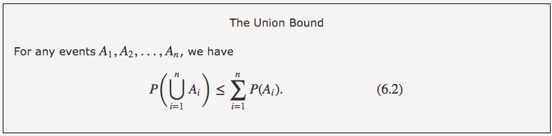 りんだろぐ rindalog: Probability Bounds: The Union Bound