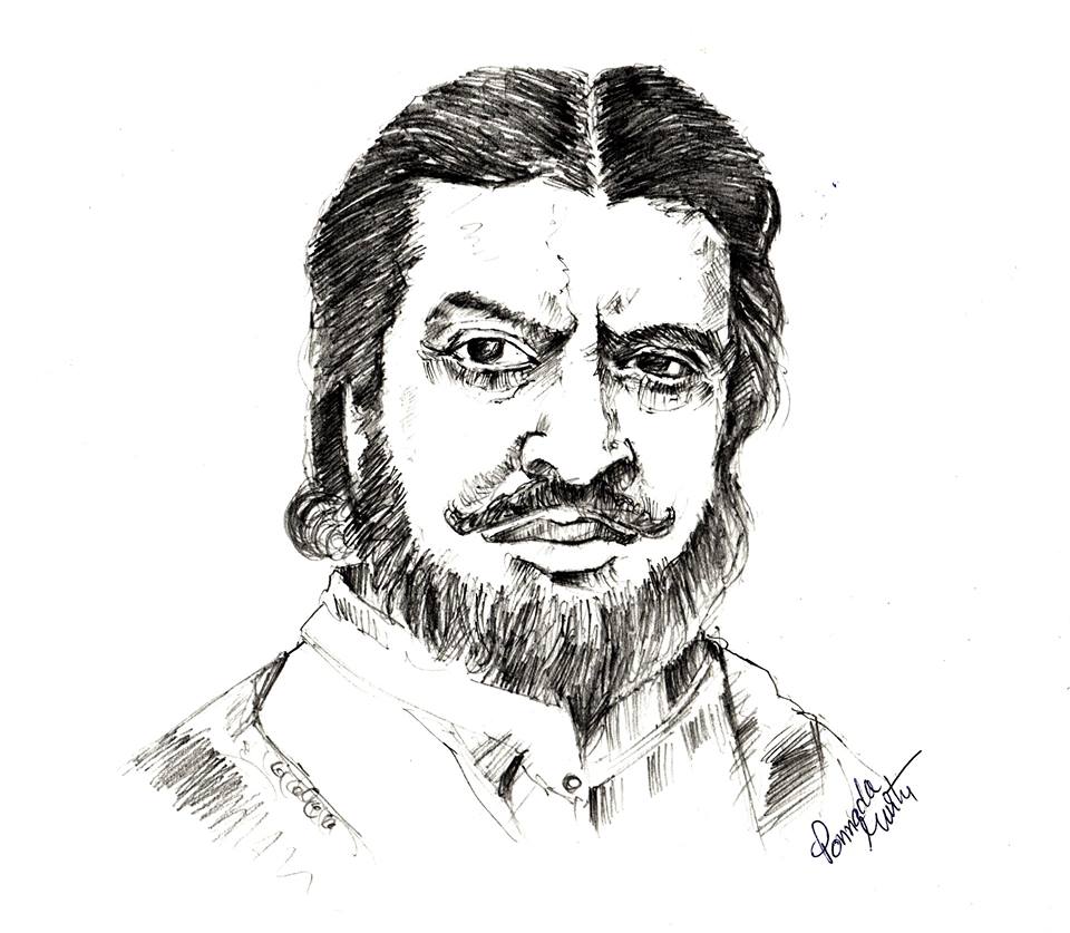 CHODAVARAMNET: BOLLYWOOD HERO PRAN PENCIL SKETCH