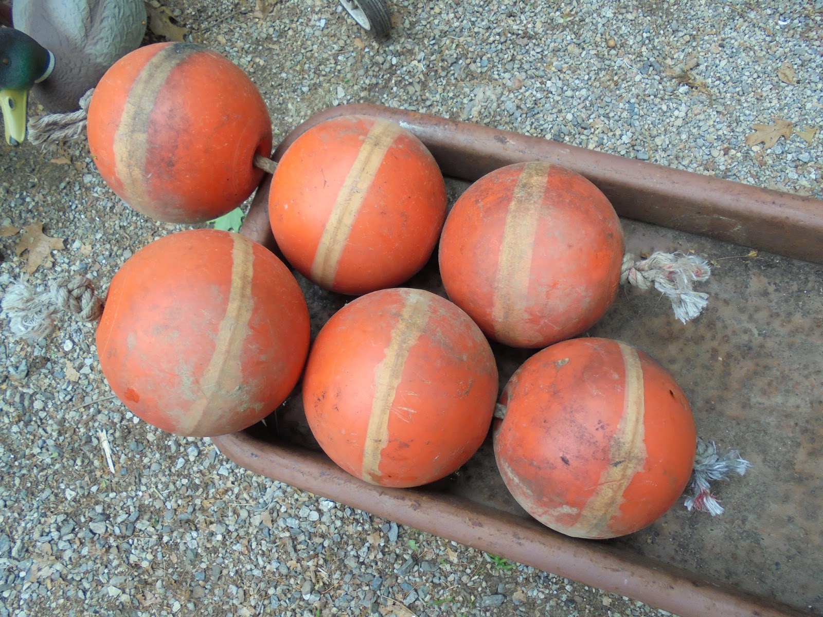 Log Cabin Antiques & Gifts: Fun and colorful fishing net float balls