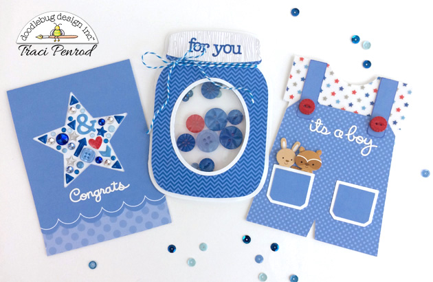 Doodlebug Design Inc Blog: Color Challenge: Blue Jean Cards by Traci Penrod