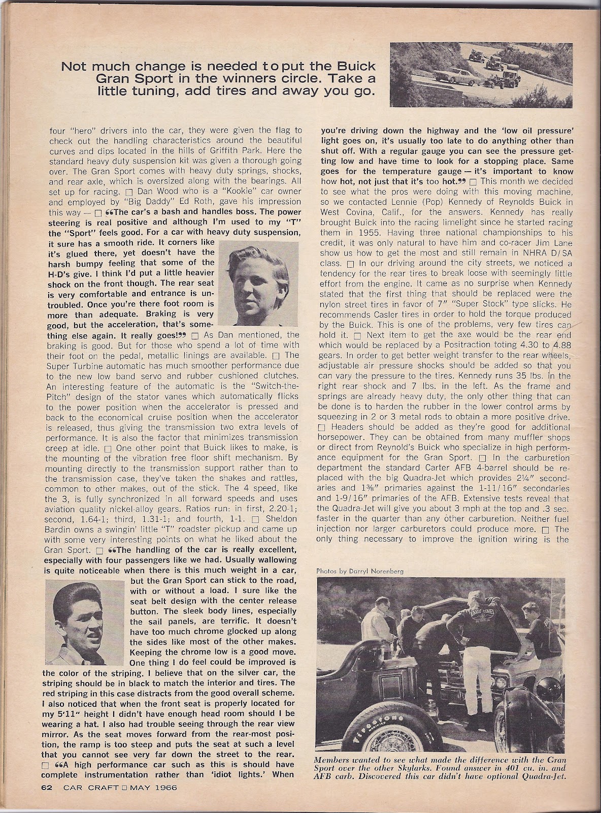 Reynolds Buick GMC Blog: BUICK With a BITE: Pop Kennedy and the '66 GS ...
