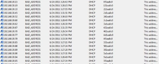 Windows server 2012 DHCP Bad address