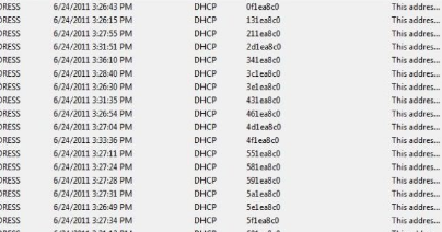 Windows server 2012 DHCP Bad address