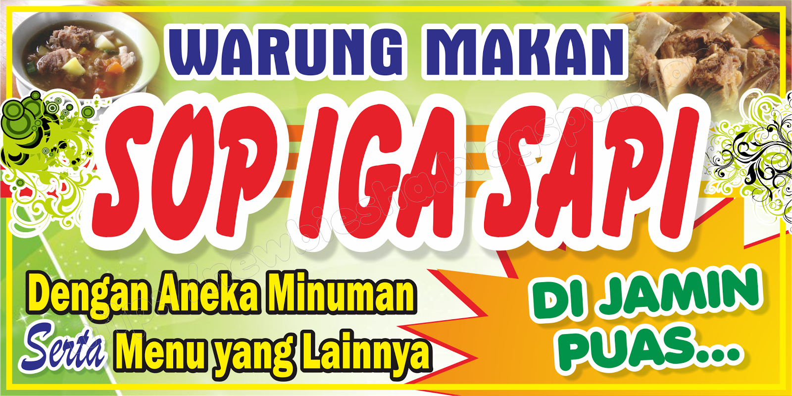 DESAIN SPANDUK SOP IGA SAPI File COREL DRAW