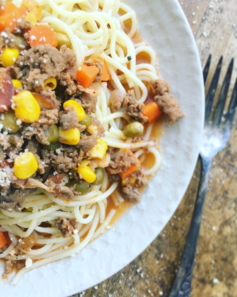 Spaghetti con carne - Delirios de Cocina