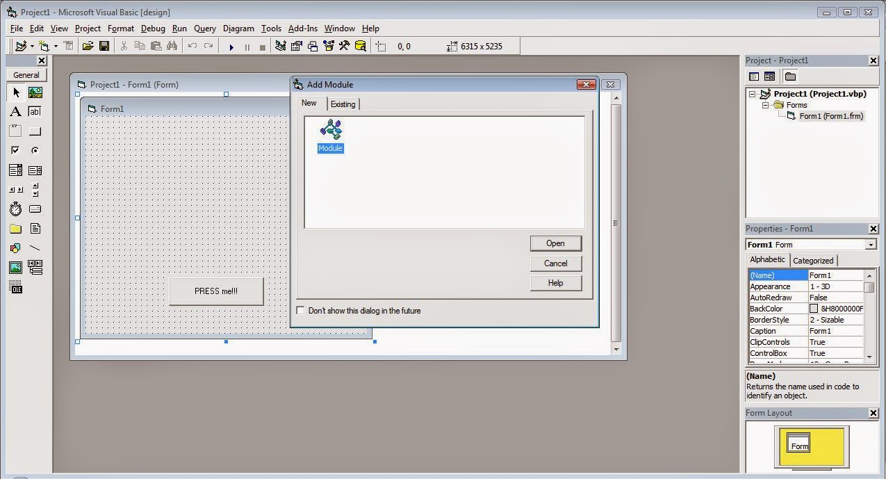 General Coding: Creating Code modules in Visual Basic