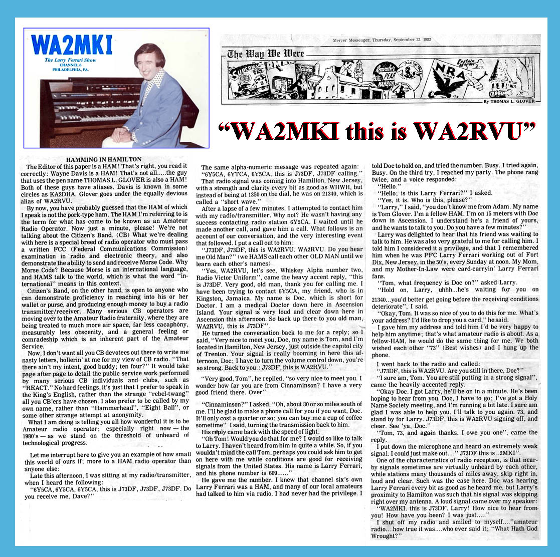 TOM GLOVER'S HAMILTON LIBRARY SCRAPBOOK: LOCAL HISTORY WITH A PERSONAL ...