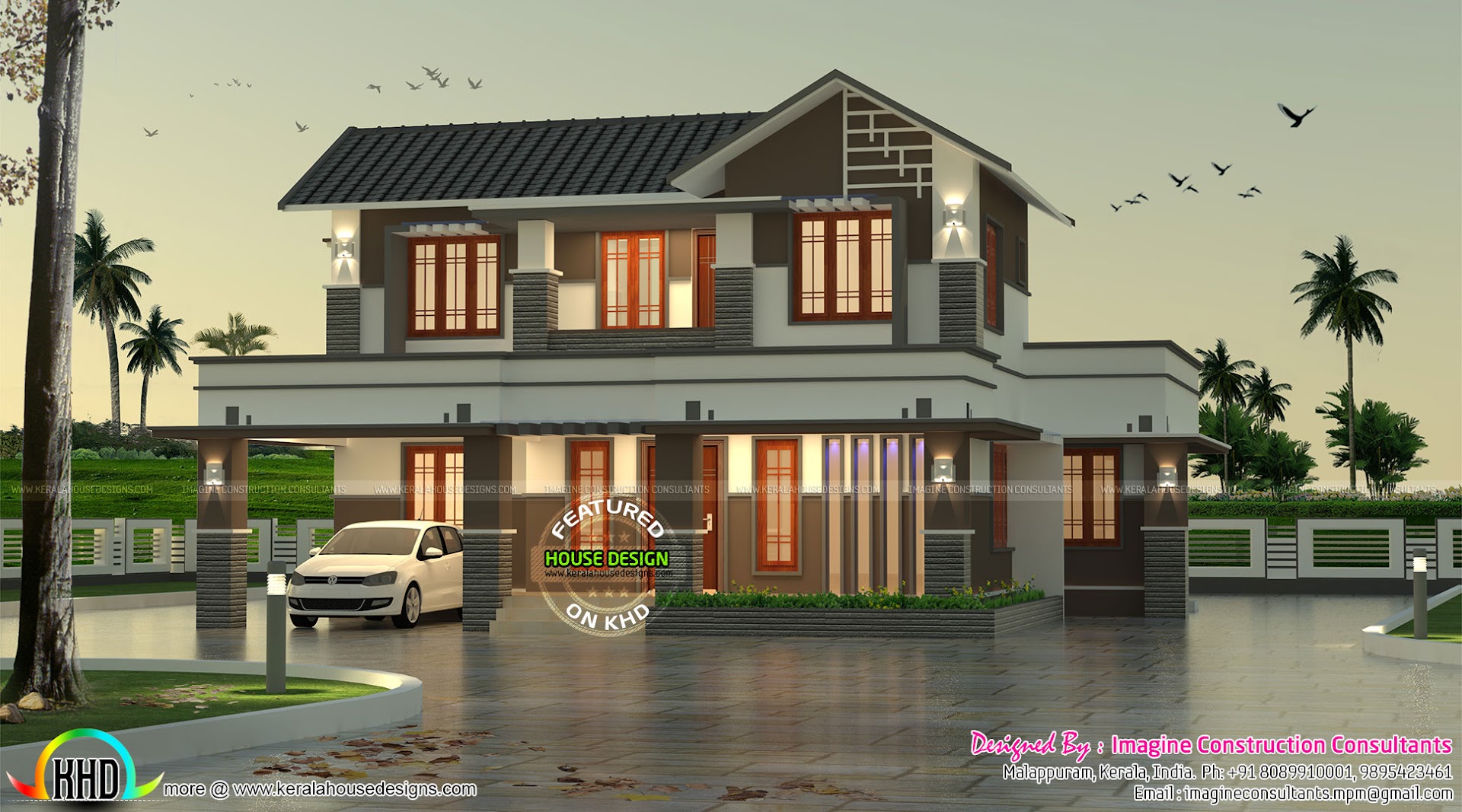 Modern home by Imagine Construction Consultants - Kerala home design ...