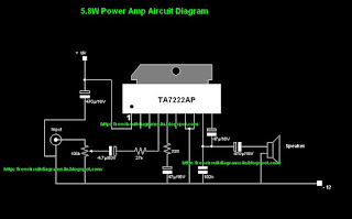 Simple 12V power AMP Circuit Using IC-TA222AP - Electronic Circuit ...