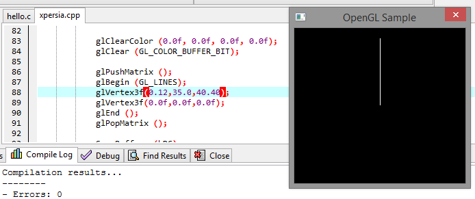 HOW TO MAKE : VERTICAL, HORIZONTAL & DIAGONAL LINE ON DEV C++ BY OPENGL ...