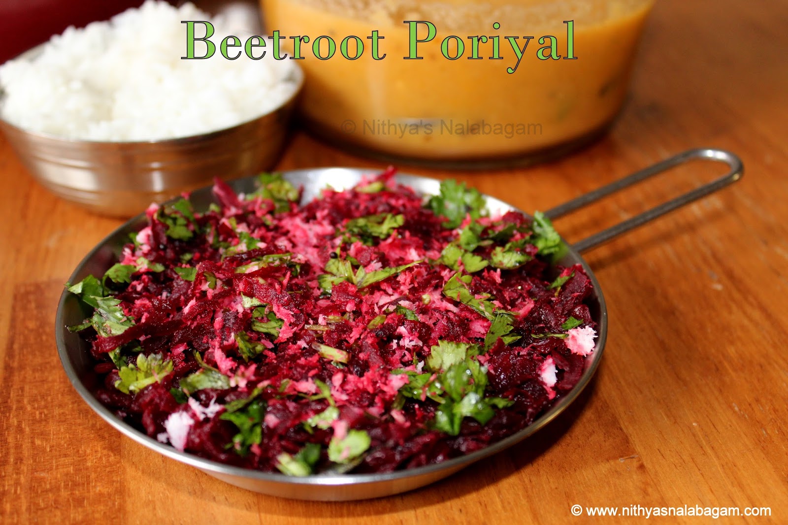 Beetroot Poriyal | Beetroot Dry Curry |Nithya's Nalabagam