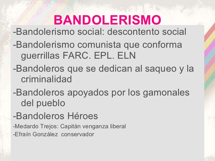 El bandolerismo
