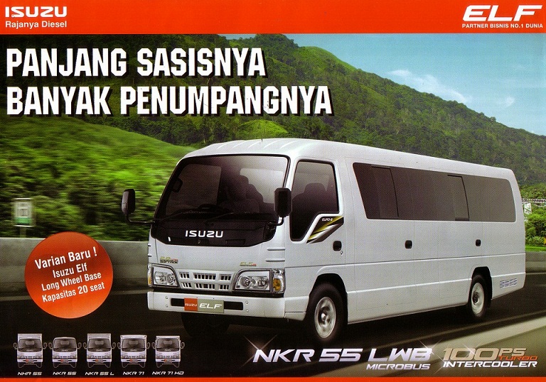 Daftar Harga Isuzu Elf NKR 55 LWB (Chasis Microbus) | ISUZU PINTAR