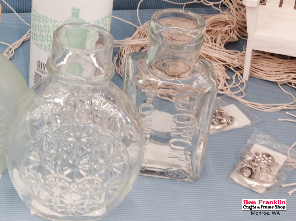 Ben Franklin Crafts And Frame Shop Monroe Wa Diy Beach Inspired Sea Glass Jar