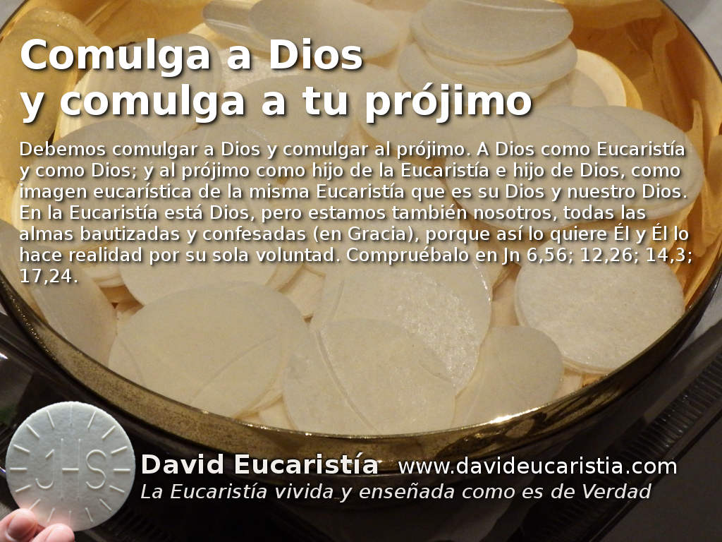 DAVID EUCARISTÍA: Los dos principales Mandamientos Eucarísticos son ...