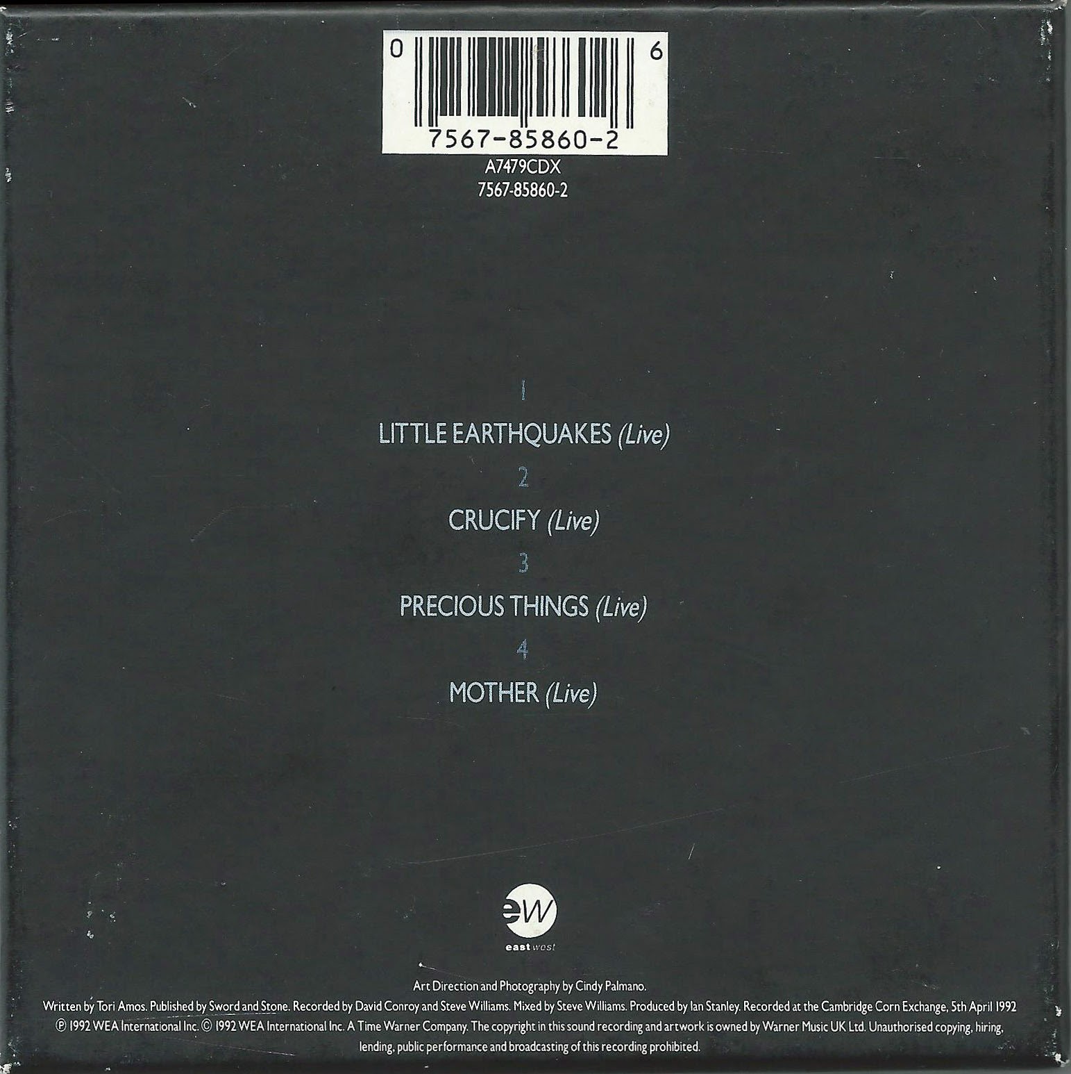 My Tori Amos collection: Crucify (UK) CD Maxi Single (Part 2 - Limited ...