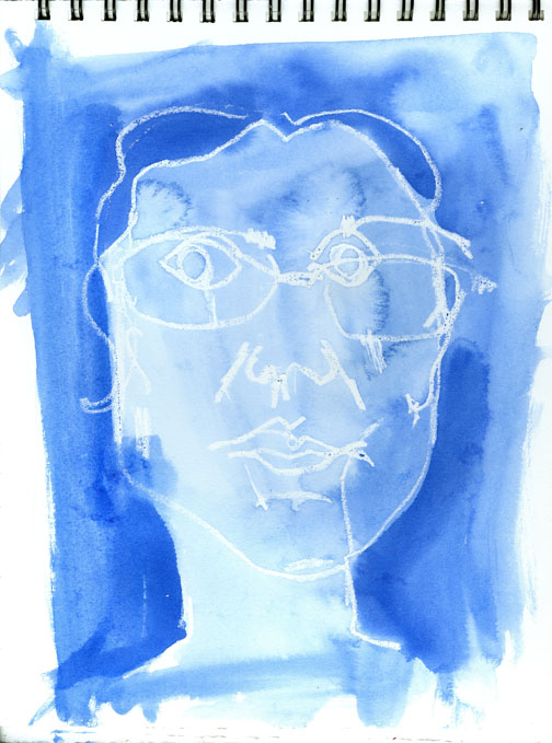 collage journeys: Letting Go of Looking Good: Blind Self-Portrait