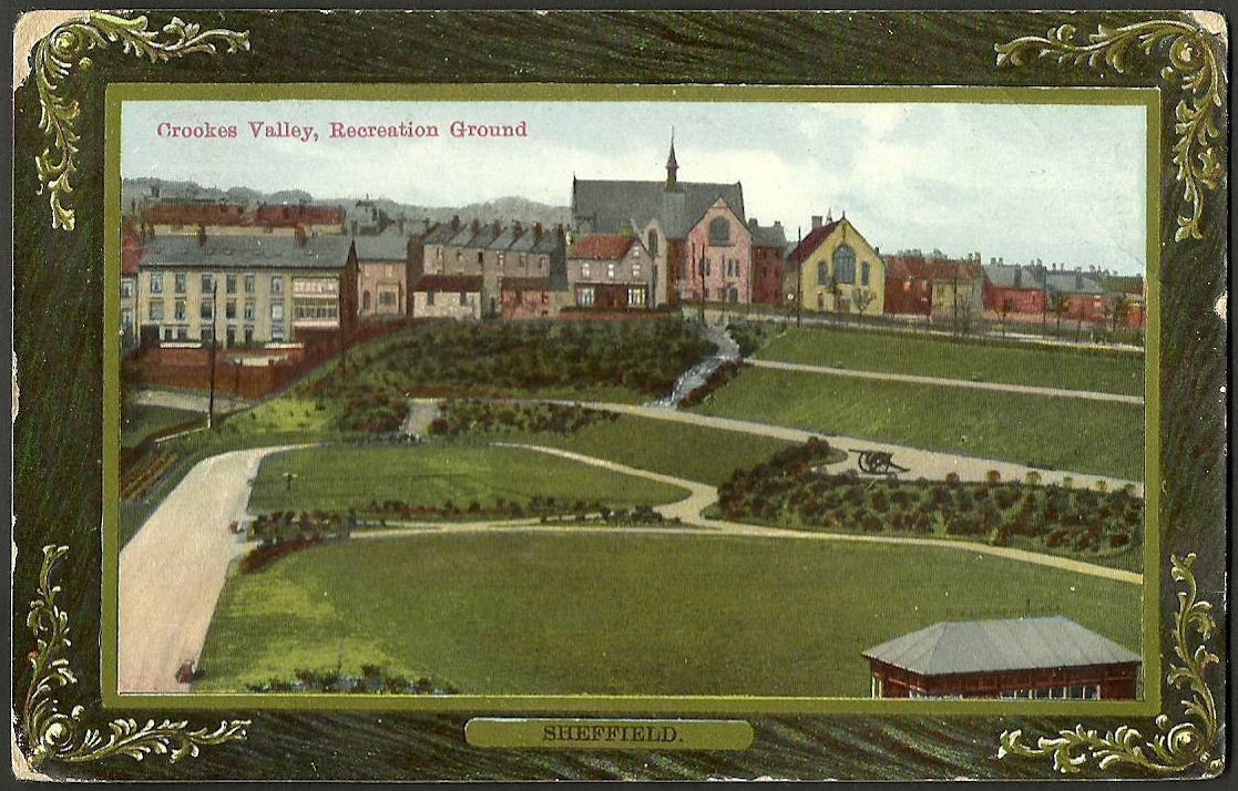 View From A Hill: Crookes Valley Park - Sheffield - Old postcards